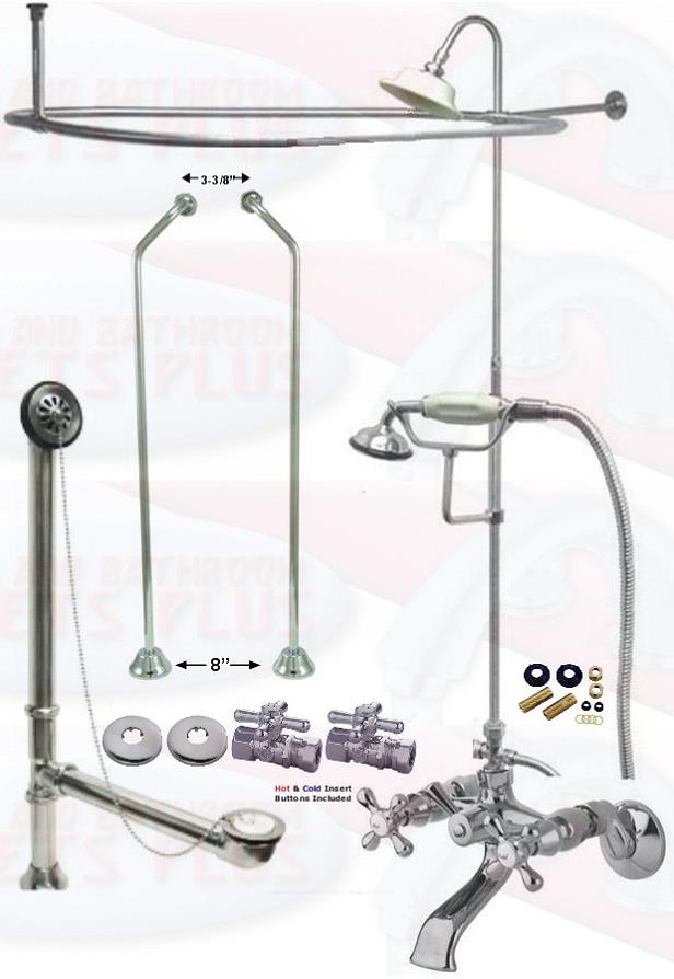 Clawfoot Tub Shower Kits | Clawfoot Tub Packages & Kits - K & B ...